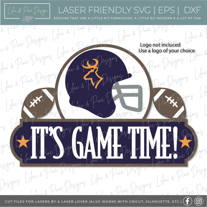 It's Game Time football sign SVG – Lilac and Pine Design