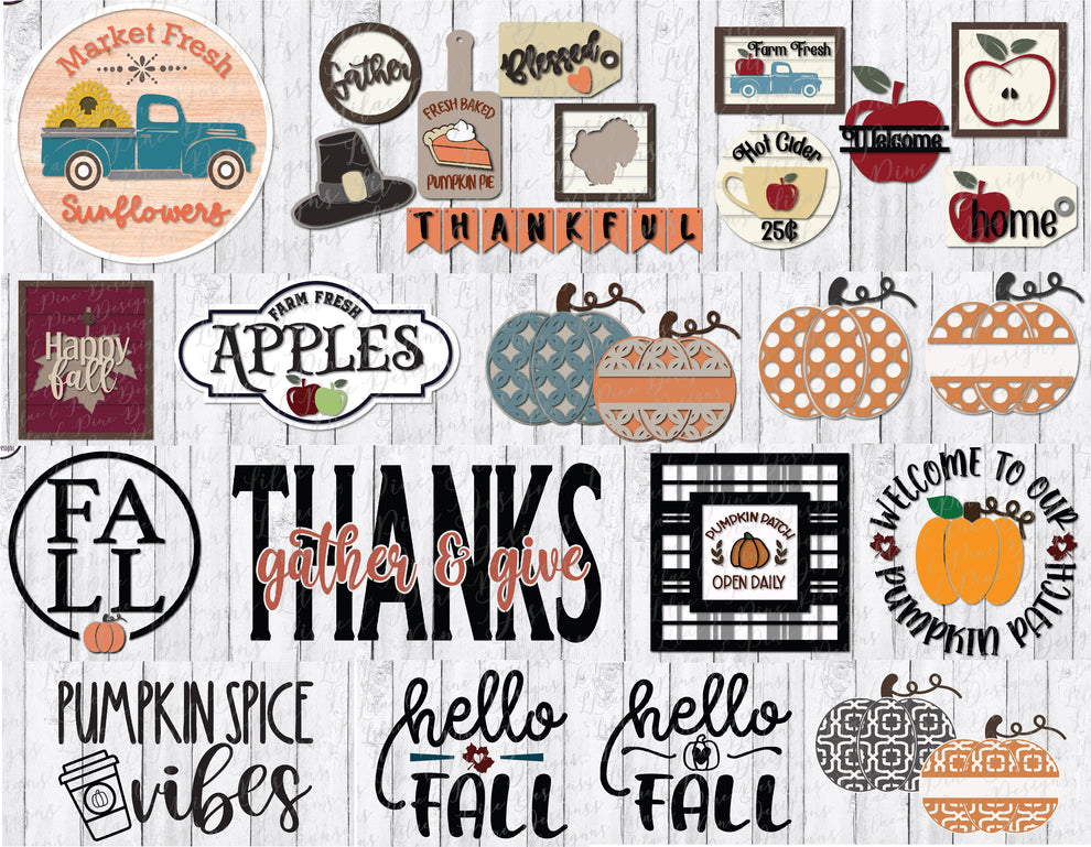 Complete Fall Bundle volume 1, Autumn SVG, Fall SVG, Thanksgiving SVG ...