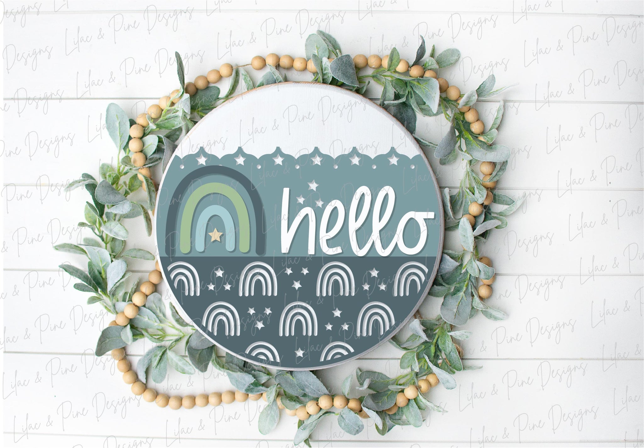 boho rainbow sign SVG, boho door hanger, rainbow welcome sign SVG, boh ...